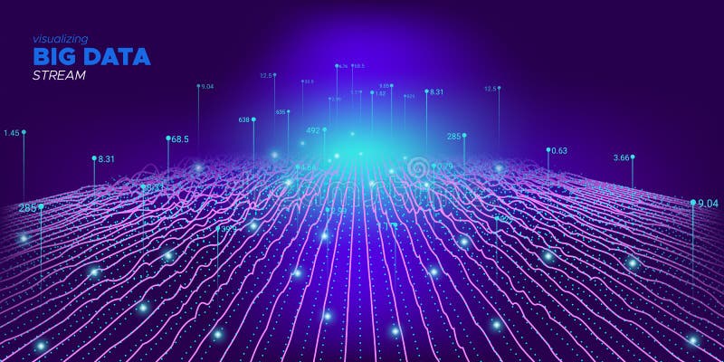 Future Bigdata Illustration. Purple Statistic Stock Vector ...