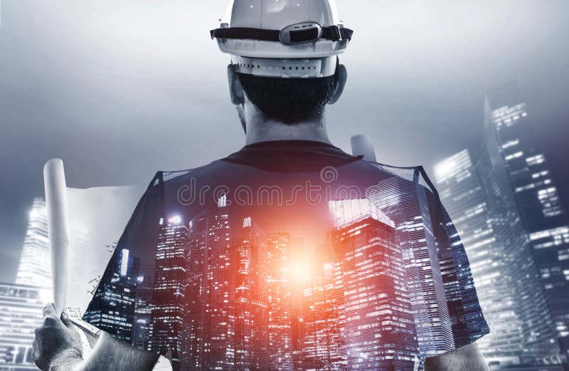 Future Building Construction Engineering Project. Stock Photo - Image ...