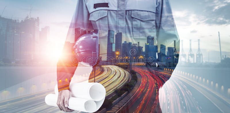 Future Building Construction Engineering Project. Stock Image - Image ...