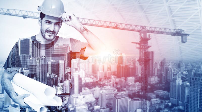 Future Building Construction Engineering Project. Stock Image - Image ...