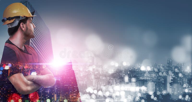 Future Building Construction Engineering Project. Stock Image - Image ...