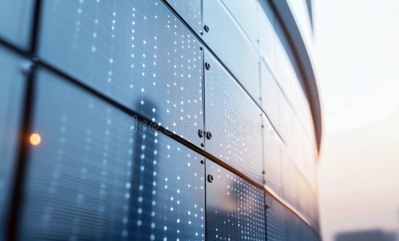 Future Building Design Concept of Solar Cell Panel System Installed on ...