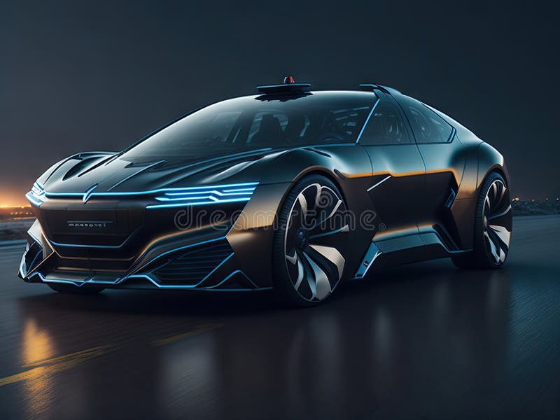 Future Car Software Technology. Ai Generative Stock Illustration ...