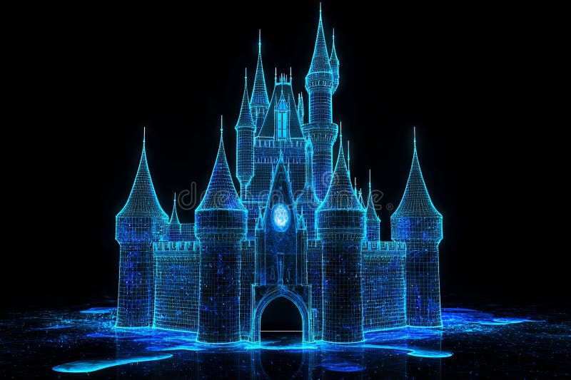 In the Future, a Castle Architecture Will Be Built with a Glowing ...