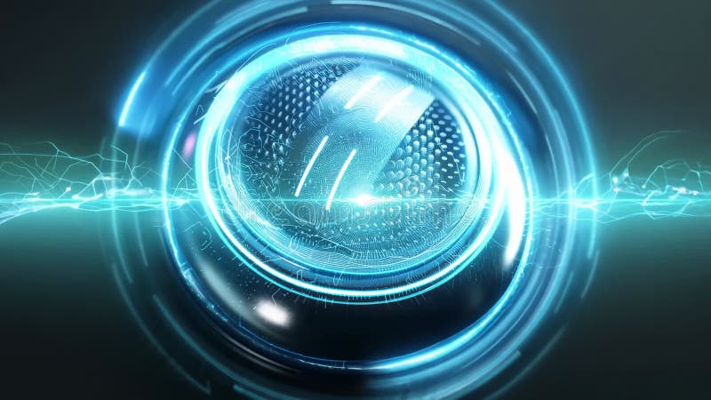 Future Circular Tech Device Stock Video - Video of neon, cyberpunk ...