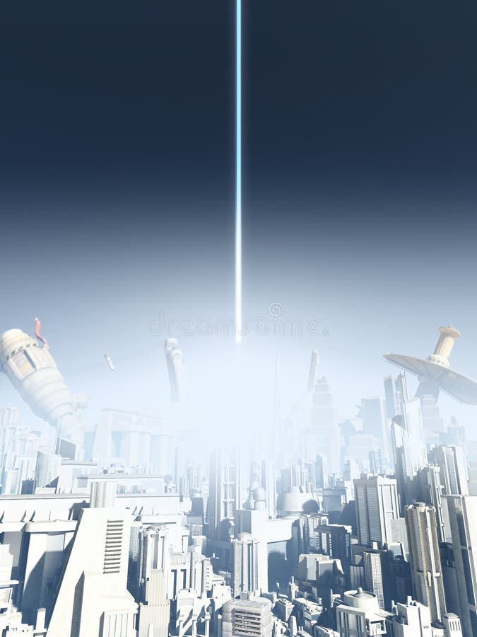 Futuristic Cityscape stock illustration. Illustration of futuristic ...