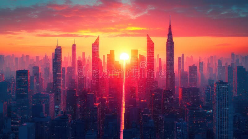 Future City Development, an Image of a Futuristic City on the Banner ...