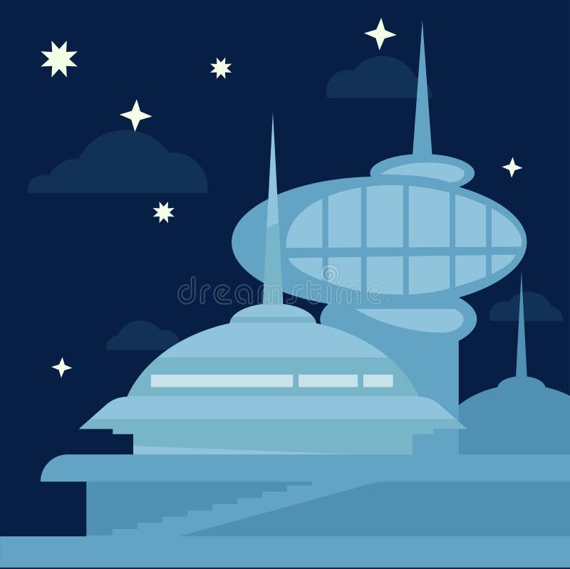Future City Landscape. Vector Modern Stock Vector - Illustration of ...