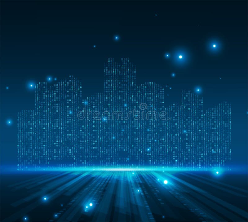 Future City Skyline Illustration Stock Vector - Illustration of future ...