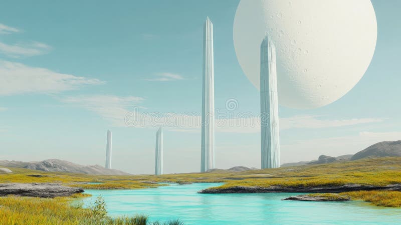 The Future Cityscape Features Advanced Architecture and Towering ...