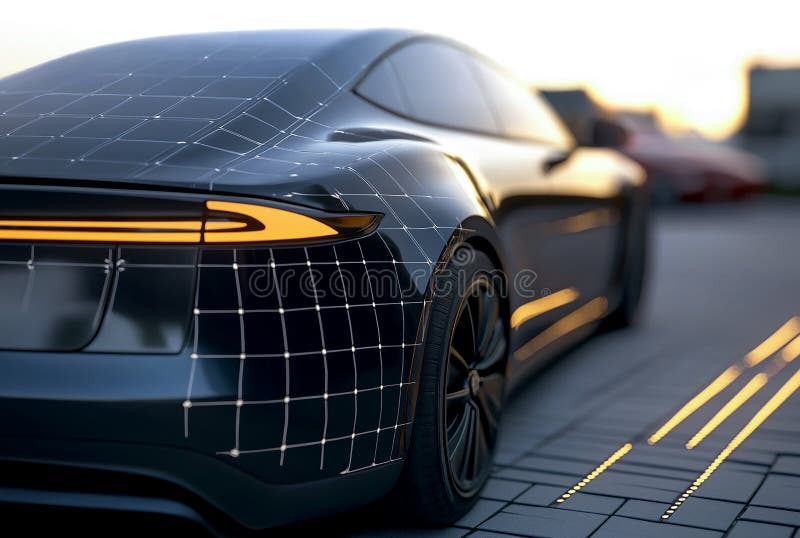 Future Clean Energy Concept, Self Charging Car with New Design Solar ...