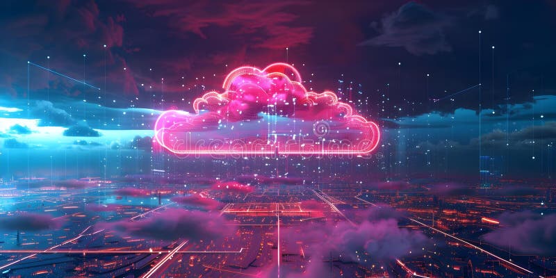 The Future of Cloud Computing: Digital Storage Transfer and Big Data Processing. Concept Cloud ...