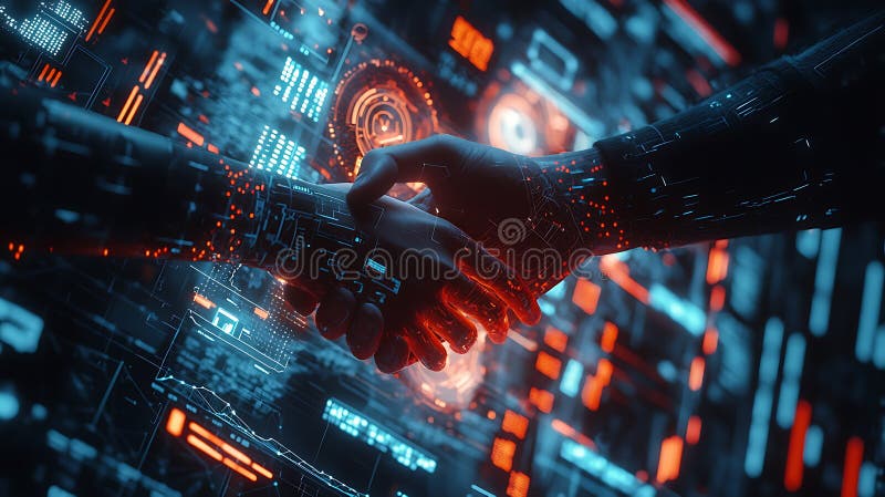 The Future of Collaboration Hands Shaking in a Digital Interface ...