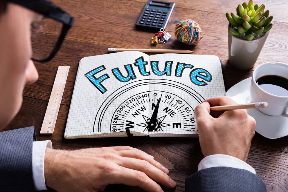 Future and Compass Guidance Concept Stock Photo - Image of closeup ...