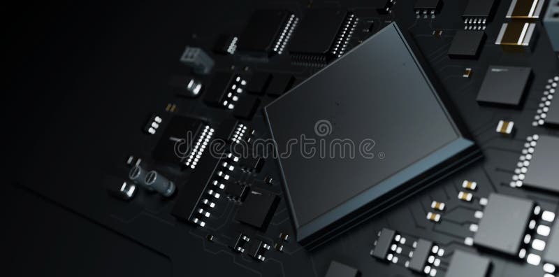 Future Computer Technology . Stock Illustration - Illustration of ...