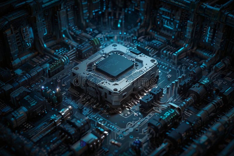 The Future of Computing: Advanced Microprocessor Circuitry Stock ...