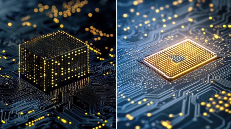 Traditional Microprocessor Stock Illustrations – 16 Traditional Microprocessor Stock ...