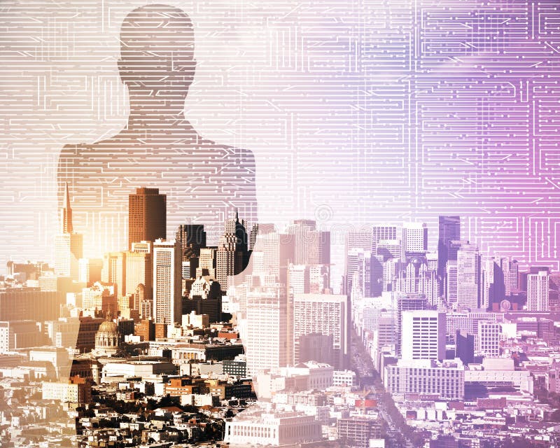 Future concept stock photo. Image of double, network - 96578590