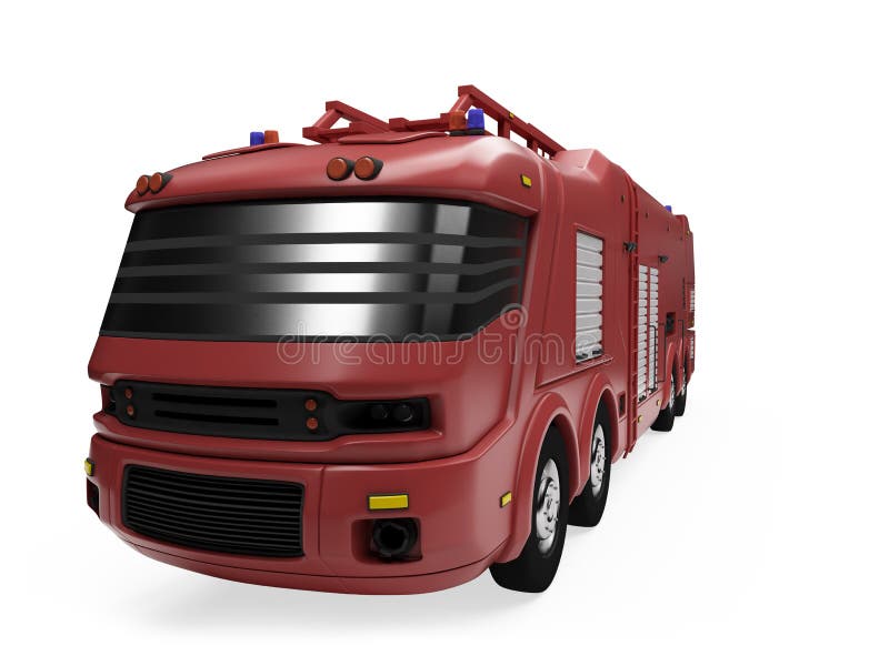 Future Concept of Firetruck Isolated View Stock Illustration ...