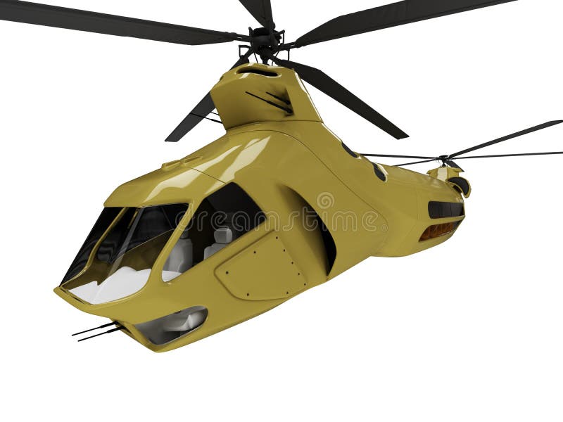 Future Concept of Helicopter Isolated View Stock Illustration ...
