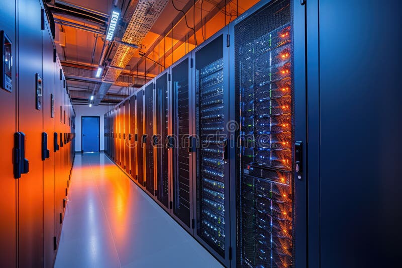 Future Concept: Network and Internet Telecommunication Equipment in a ...