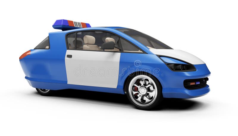 Future Concept of Police Car Isolated View Stock Illustration ...