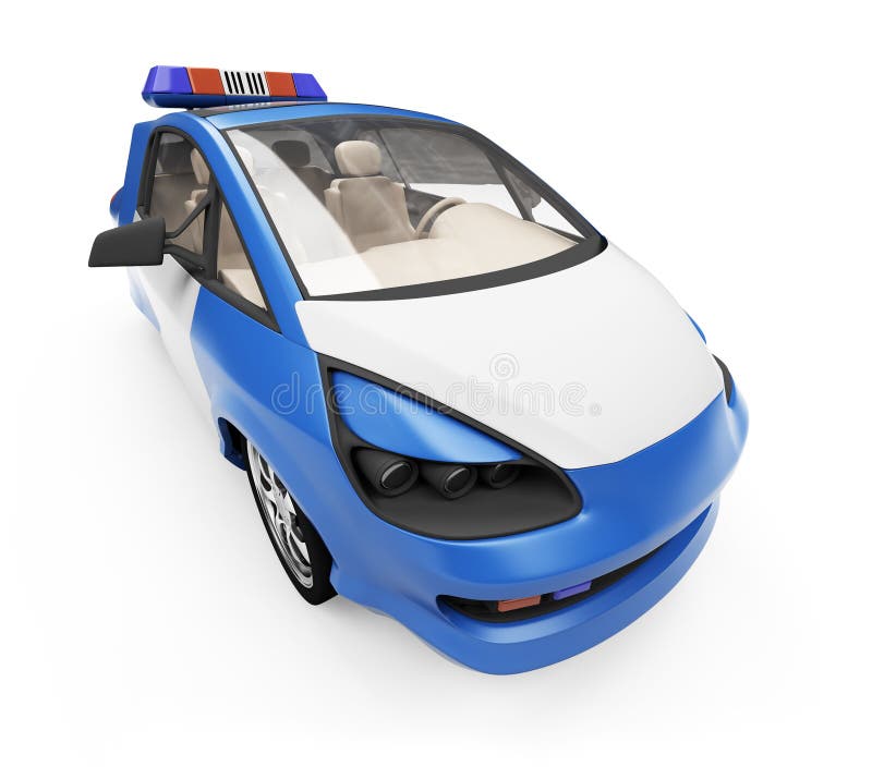 Future Concept of Police Car Isolated View Stock Illustration ...