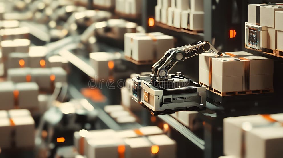 Future Consumer and Technology Concept: Advanced Supply Chain, Robotic ...