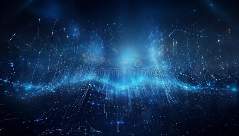 The Future of Cyberspace: Abstract Technological Background in Blue ...