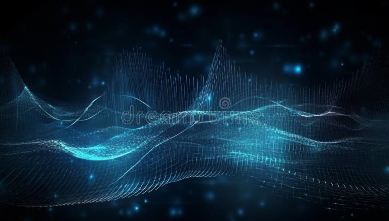 The Future of Cyberspace: Abstract Technological Background in Blue ...