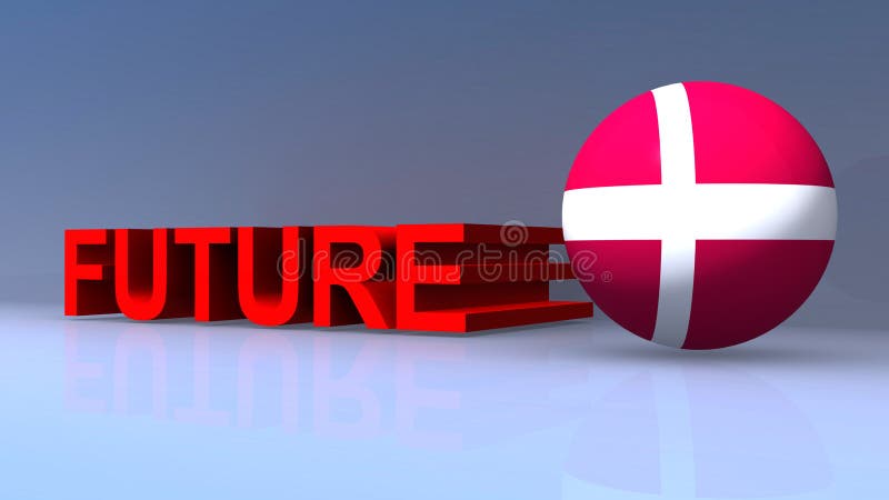 Future and Usa Flag on Blue Stock Illustration - Illustration of flag ...