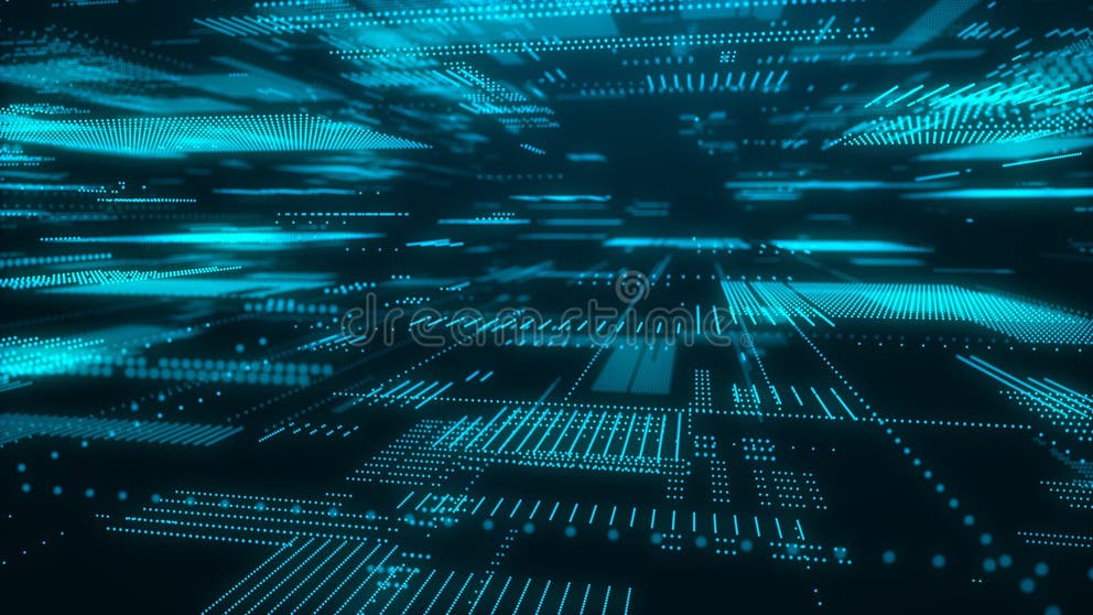 Future Digital Cyberspace. Sorting and Analysis Digital Data. Technology Matrix Algorithm ...