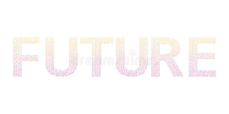 FUTURE.Digital Line Vector Design Stock Vector - Illustration of ...