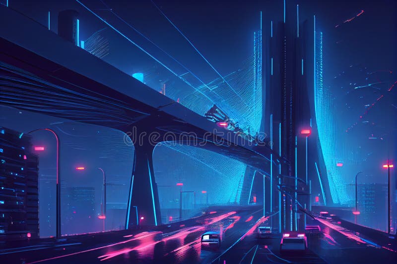 Future Digital Technology City Created with Generative Ai Stock ...