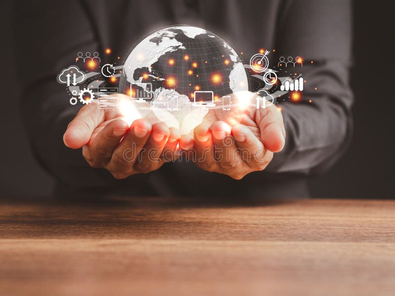 Future Digital Technology Cyber Virtual Metaverse. Business Global ...