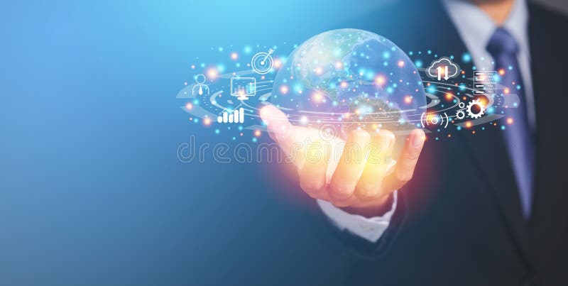 Business Global Network Connection Application Technology and Digital ...