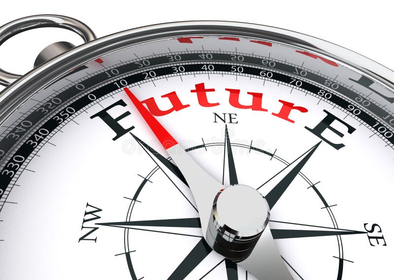 Future Direction Conceptual Compass Stock Illustration - Illustration ...