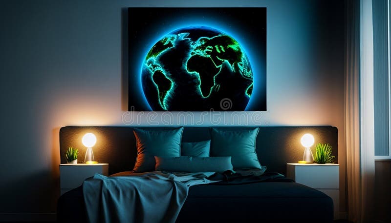 Future Earth 2122: a Vibrant Nighttime Glow, Made with Generative AI ...