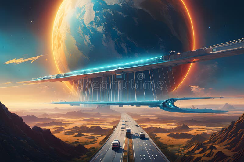 Future Earth Fantasy Illustration Stock Illustration - Illustration of ...