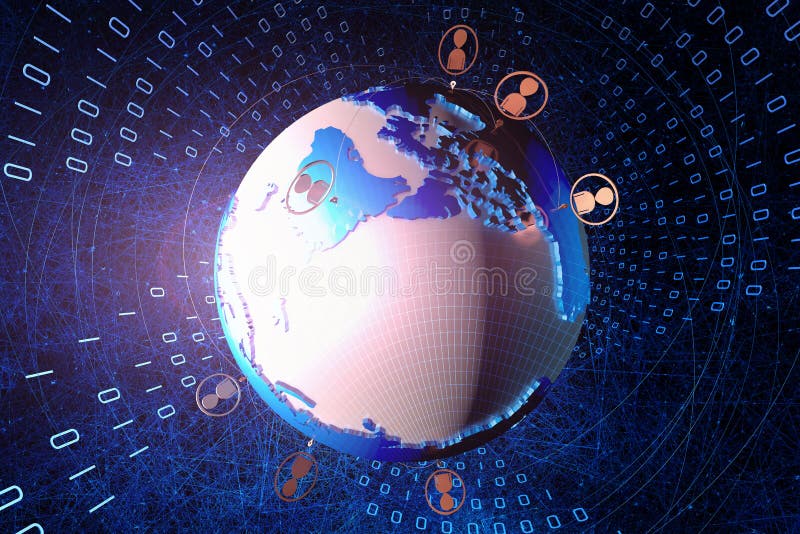 Future Earth Technology, Earth Network Information Transmission Stock ...