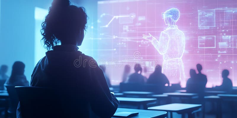 Future of Education Metaverse Learning Stock Illustration ...