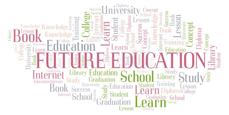 Future Education Word Cloud. Stock Illustration - Illustration of ...