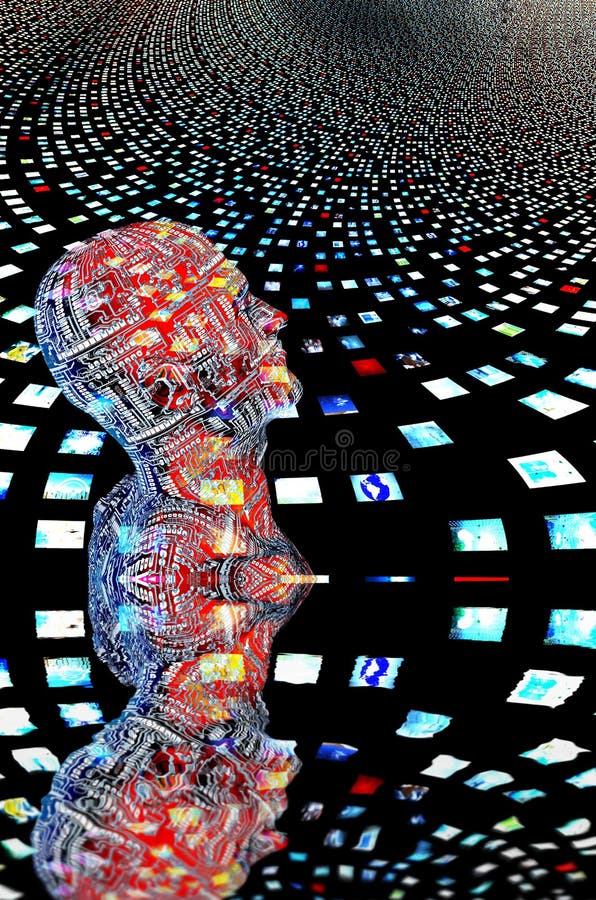 Future. Electronic Man stock illustration. Illustration of concept ...