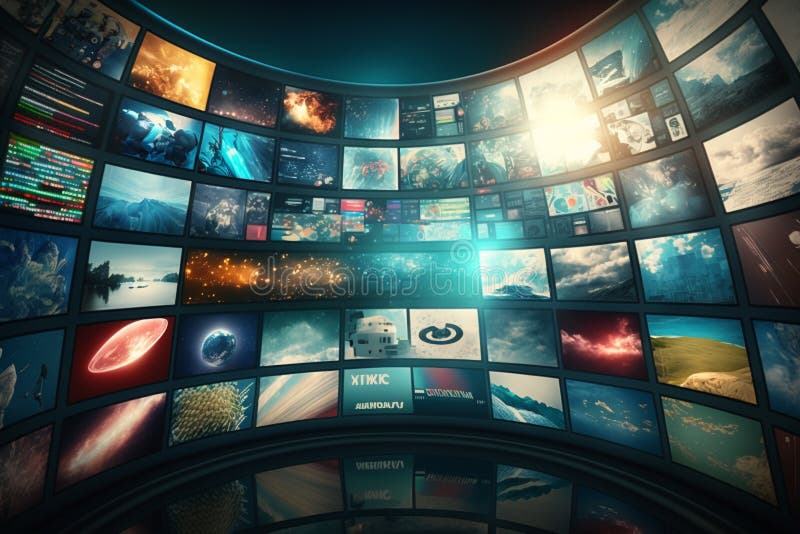 The Future of Entertainment and Media Technology Concept. Ai Generated ...