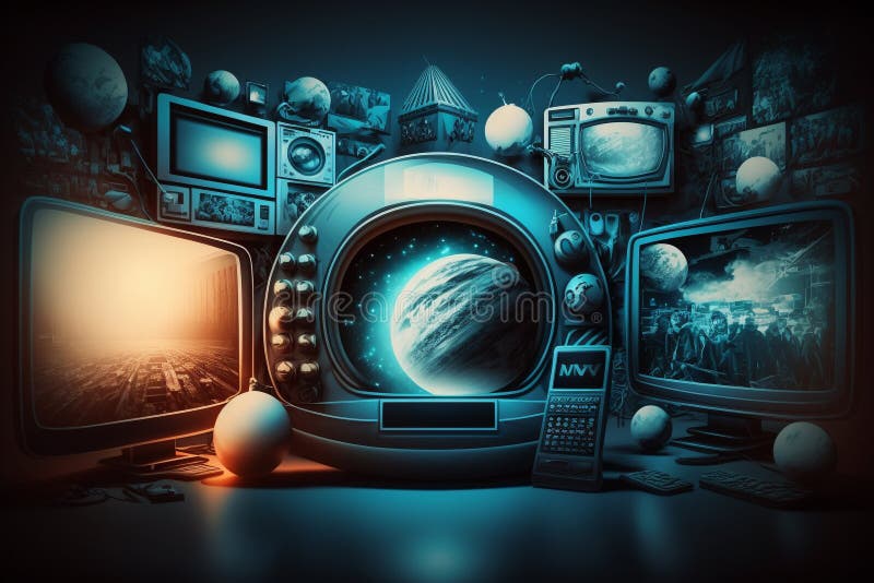 The Future of Entertainment and Media Technology Concept. Ai Generated ...