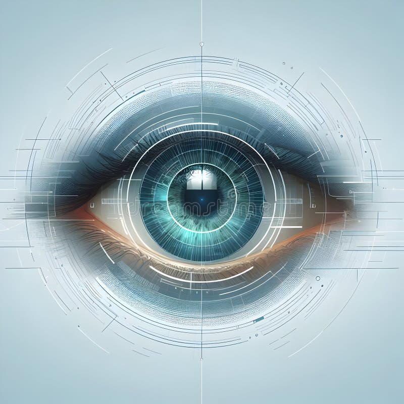 Future Eye Lens Focus Illustration Stock Illustration - Illustration of ...