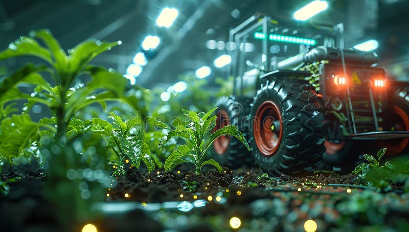 Future Farming Technology stock illustration. Illustration of grow ...
