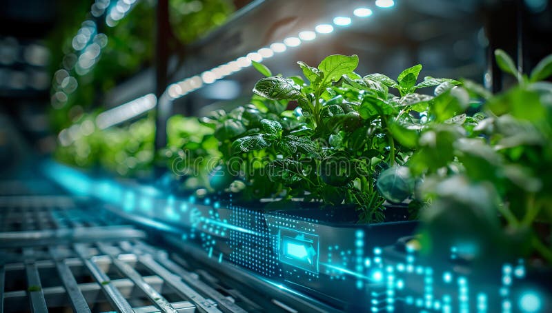 Future Farming Technology stock illustration. Illustration of satellite ...