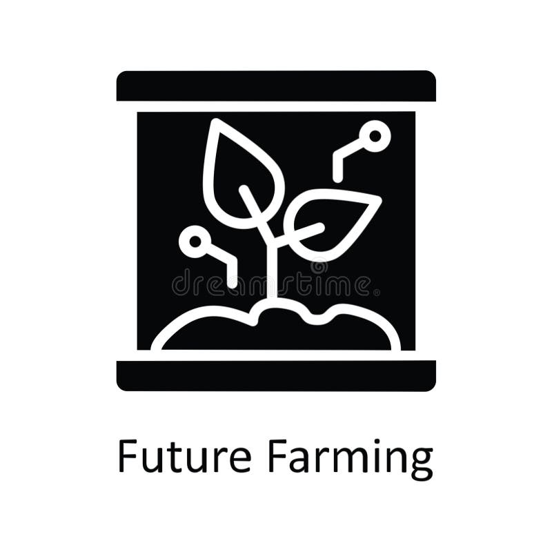 Future Farming Vector Solid Icon Design Illustration. Educational ...