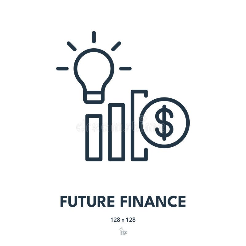 Future Finance Icon. Technology, Progress, Investment. Editable Stroke ...